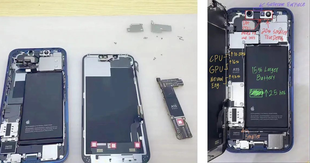 iPhone 13 拆機照曝光！初步揭示內部和 iPhone 12 的 5 項明顯差異 - 電腦王阿達