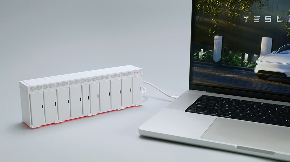 特斯拉 Tesla 1:40 Scale Megapack Charger 迷你版儲能電池登場：21000mAh 行動電源，支援 108W 快 ...