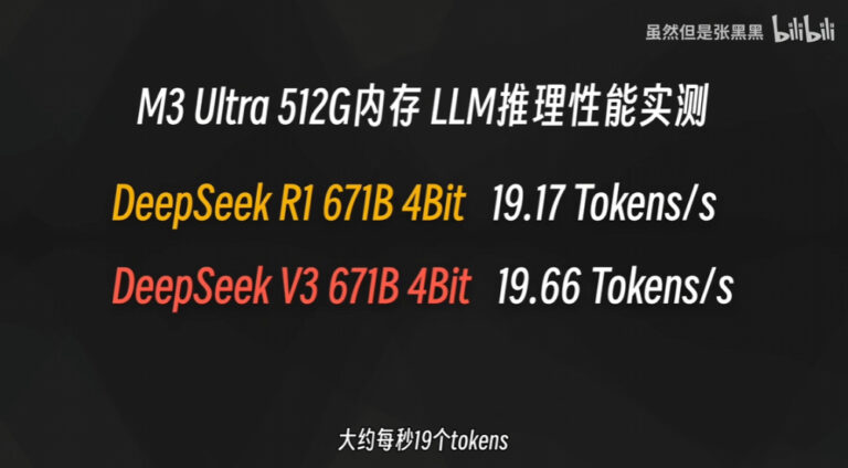 實測滿血版 M3 Ultra 本地運行 DeepSeek R1 671B 模型，速度勝過 8 張 A100 - 電腦王阿達
